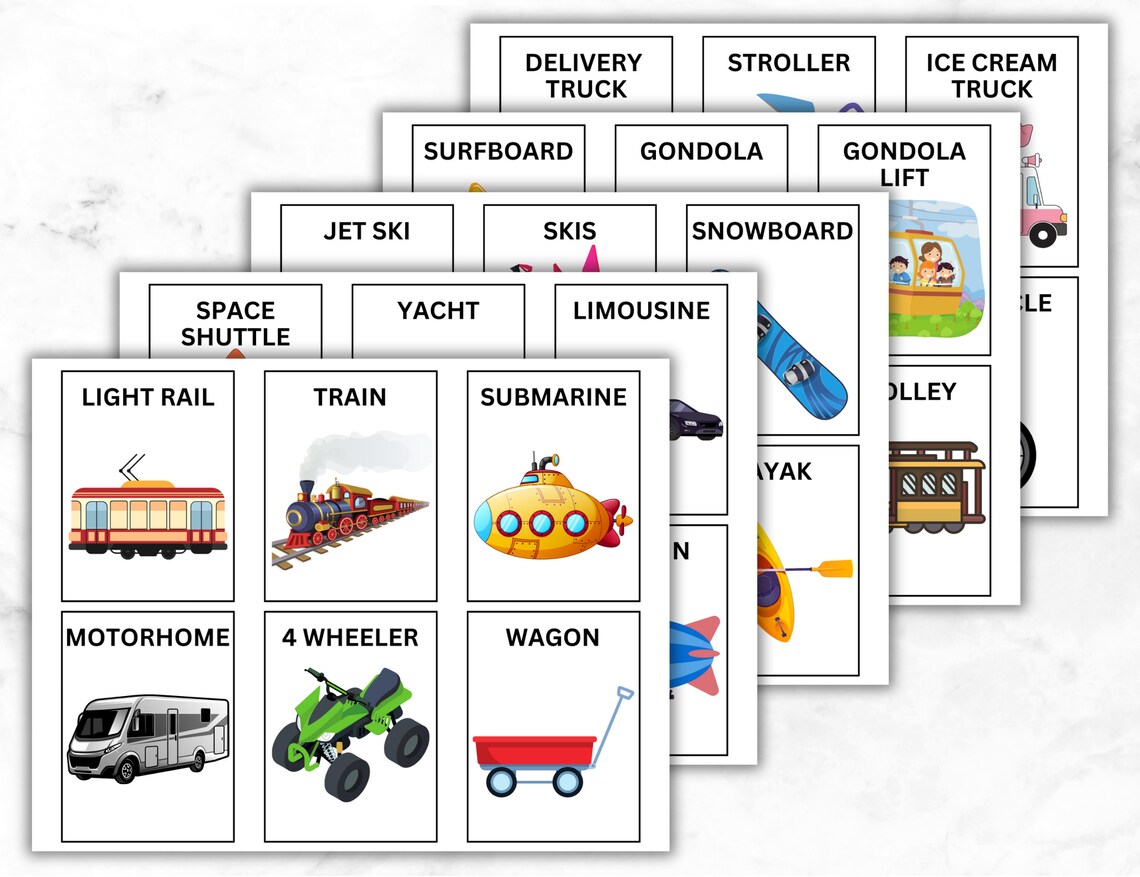 Things That Go, Flashcards, Vehicles, Transportation, Construction ...