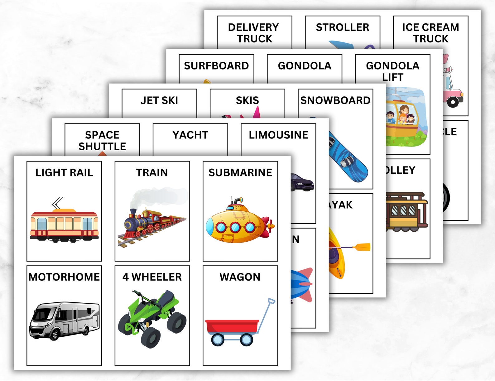 Things That Go, Flashcards, Vehicles, Transportation, Construction ...
