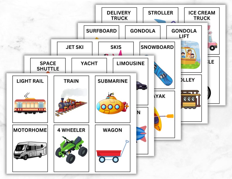Things That Go, Flashcards, Vehicles, Transportation, Construction ...