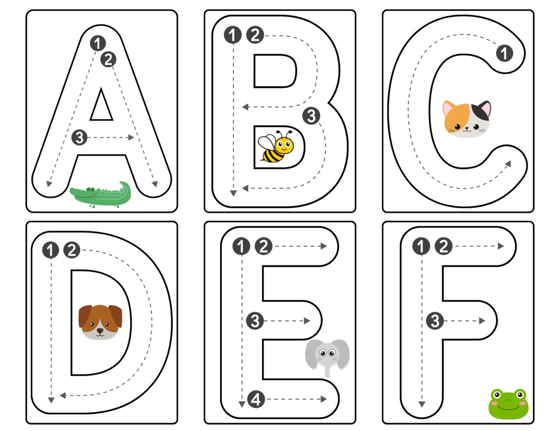 ABC Tracing, Alphabet, A-Z, Learn to Write, Handwriting, Finger, Kids ...