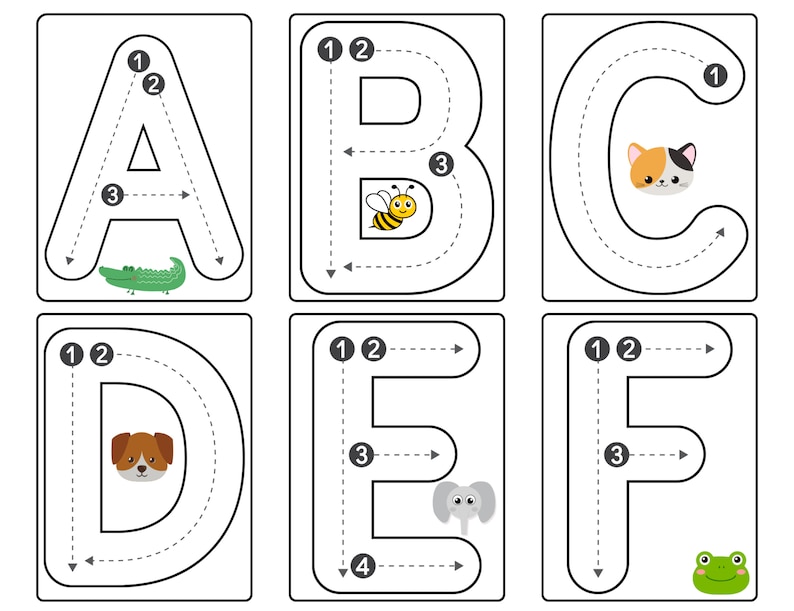 ABC Tracing, Alphabet, A-Z, Learn to Write, Handwriting, Finger, Kids ...