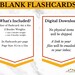 Blank Flashcard, Printable, 5x7, Simple, Learning Flashcard, Homeschool ...