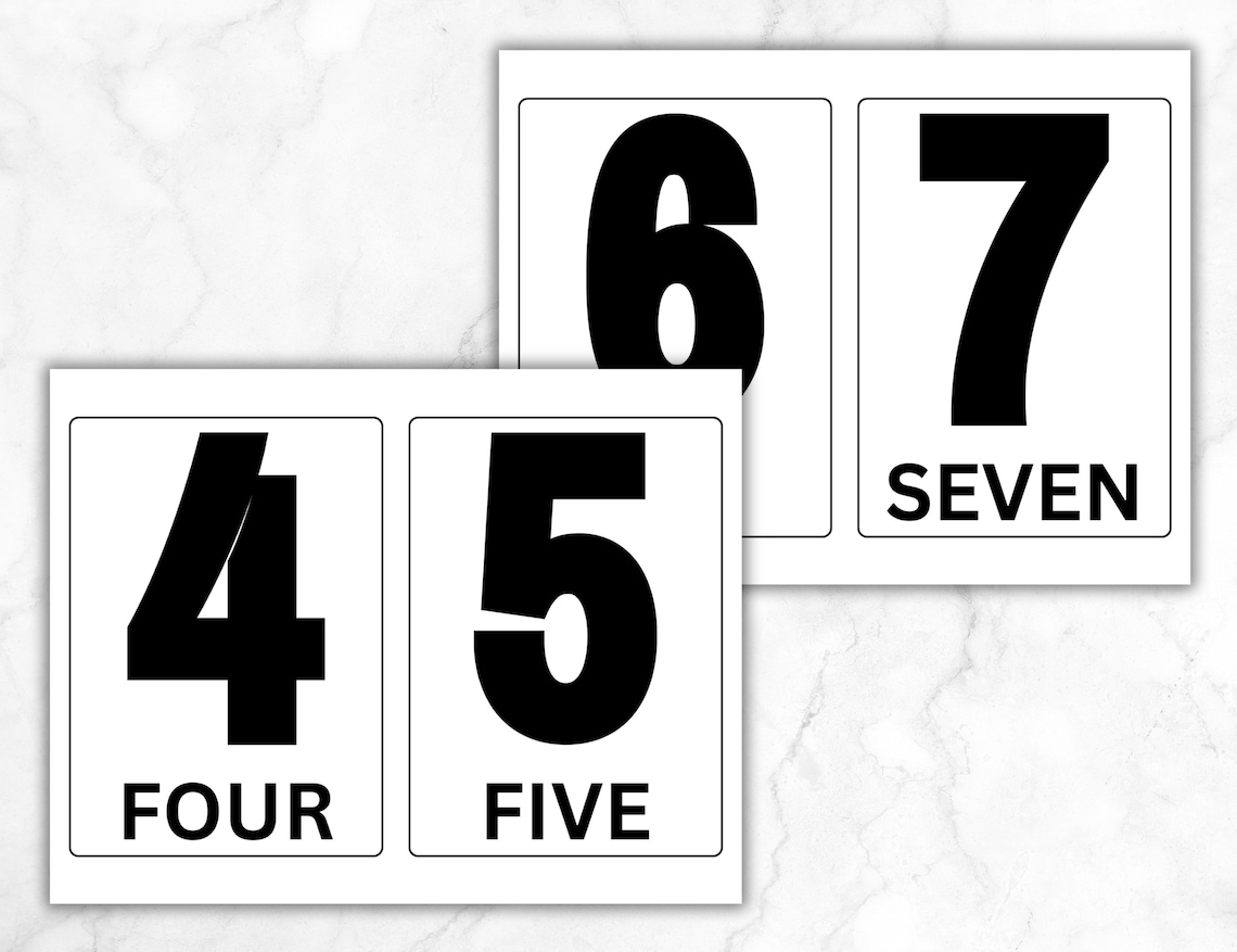 Number Flashcards 0-10, Big Font, Printable Number Educational ...