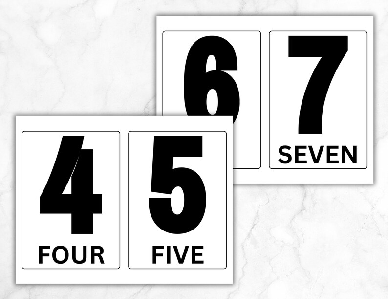 Number Flashcards 0-10, Big Font, Printable Number Educational ...