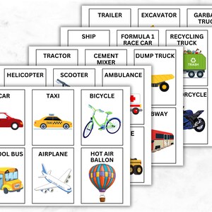 Things That Go, Flashcards, Vehicles, Transportation, Construction ...