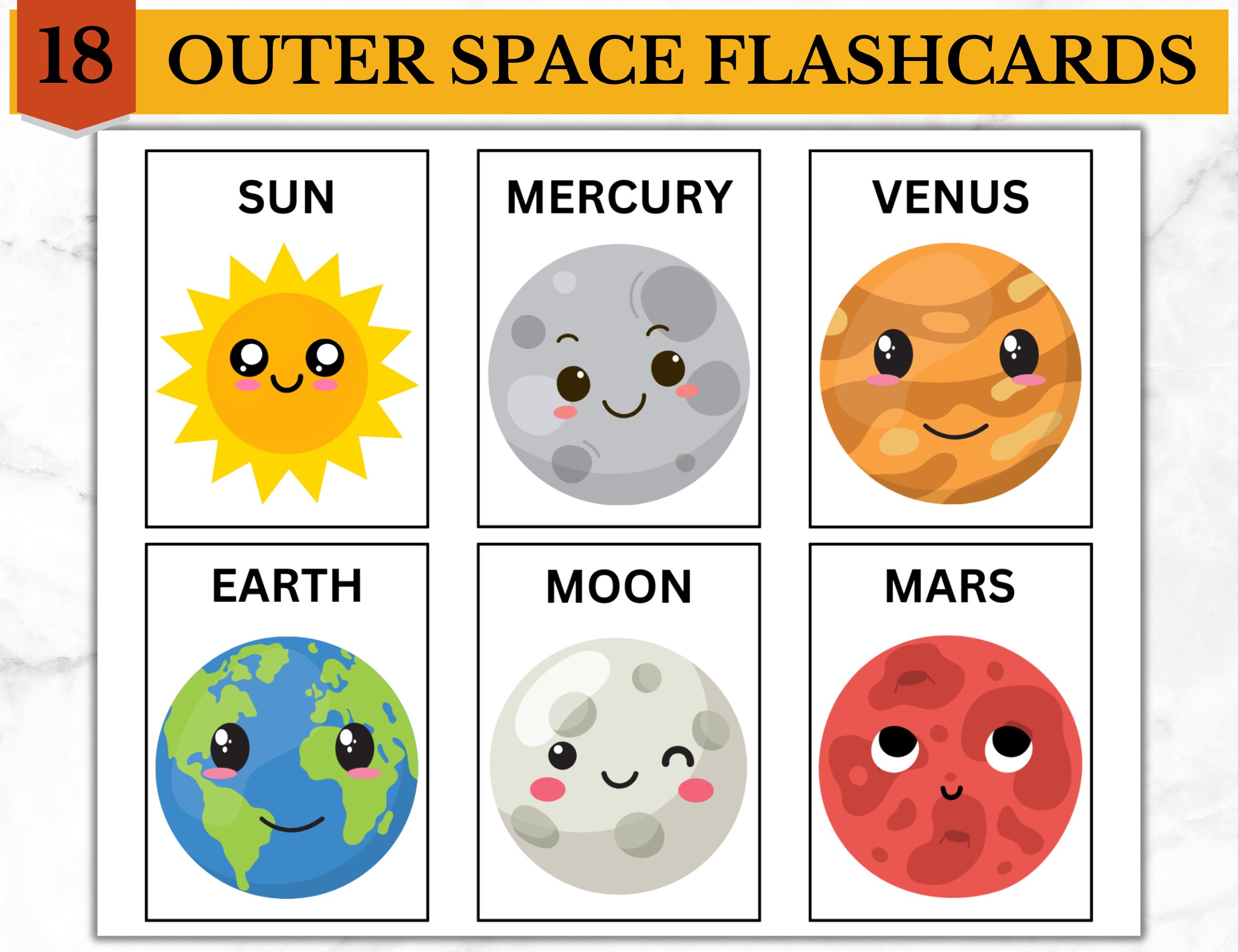 Outer Space, Solar System, Flashcards, Planets, Galaxy, Astronomy ...