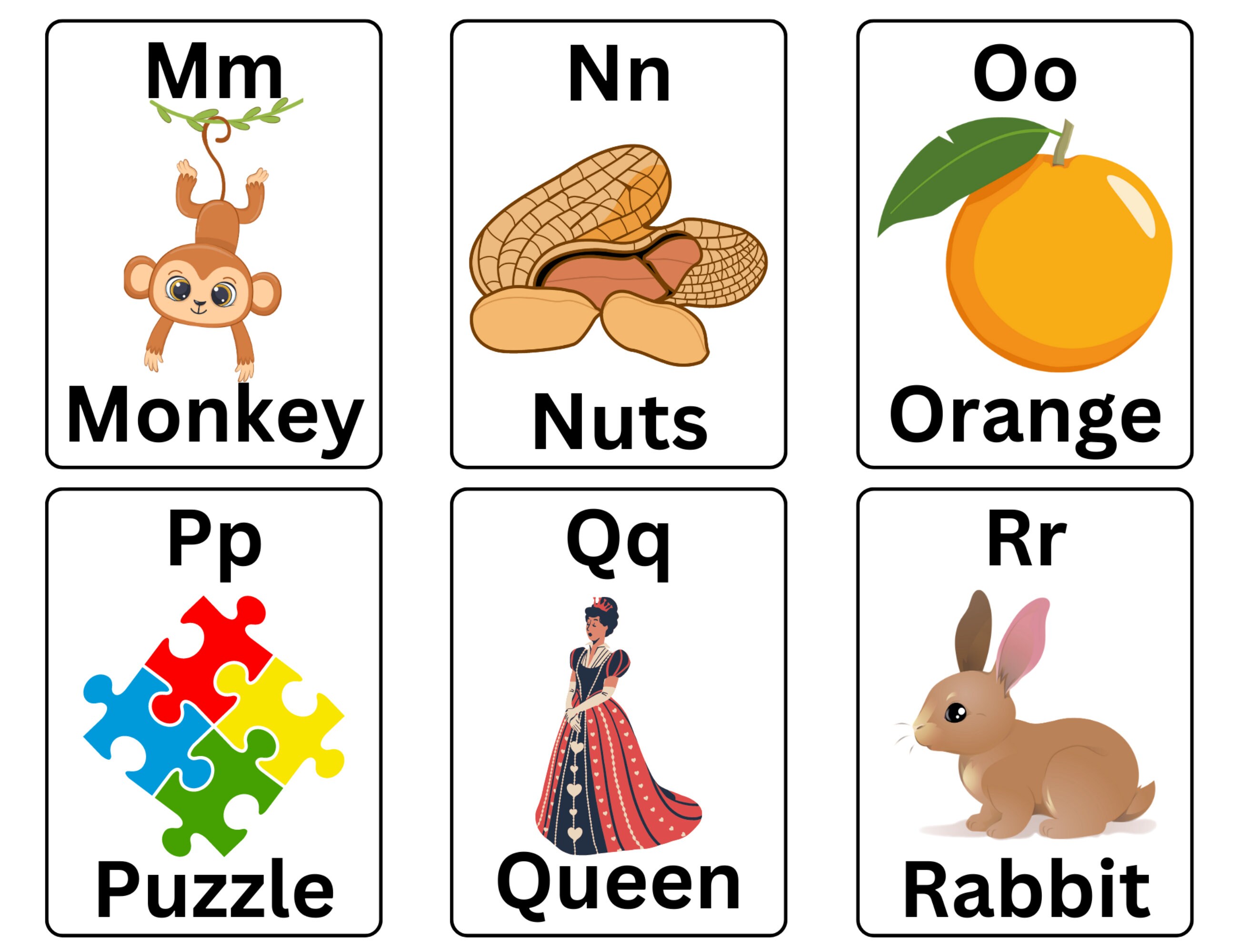 Alphabet Flashcards, Printable ABC Educational, Preschool, Homeschool ...