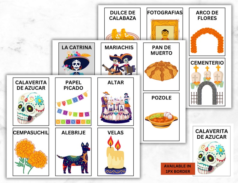 Day of the Dead, Dia De Los Muertos, Flashcards, Halloween, Spanish ...