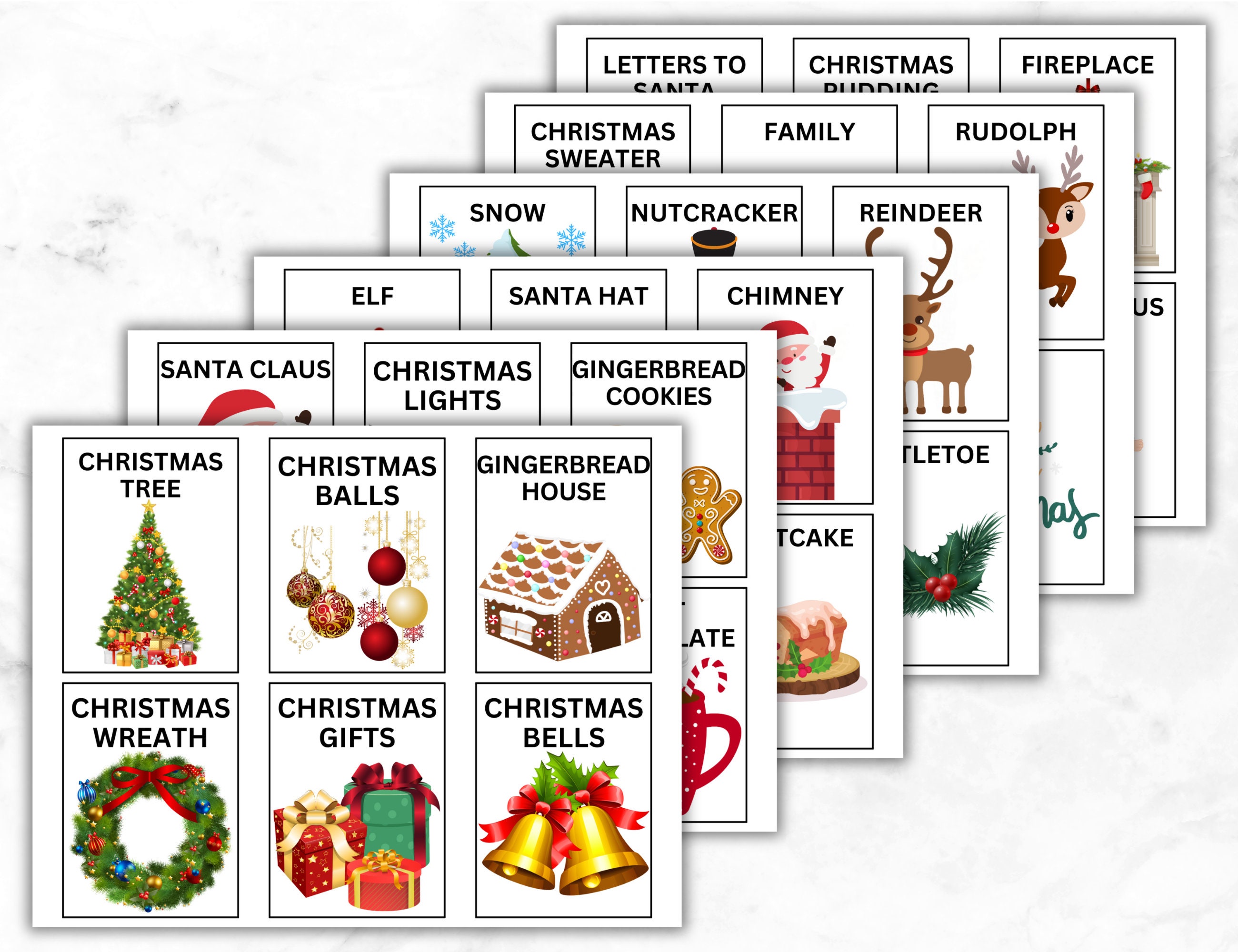 Christmas, Flashcards, Flashcards, December, Vocabulary, Holiday ...