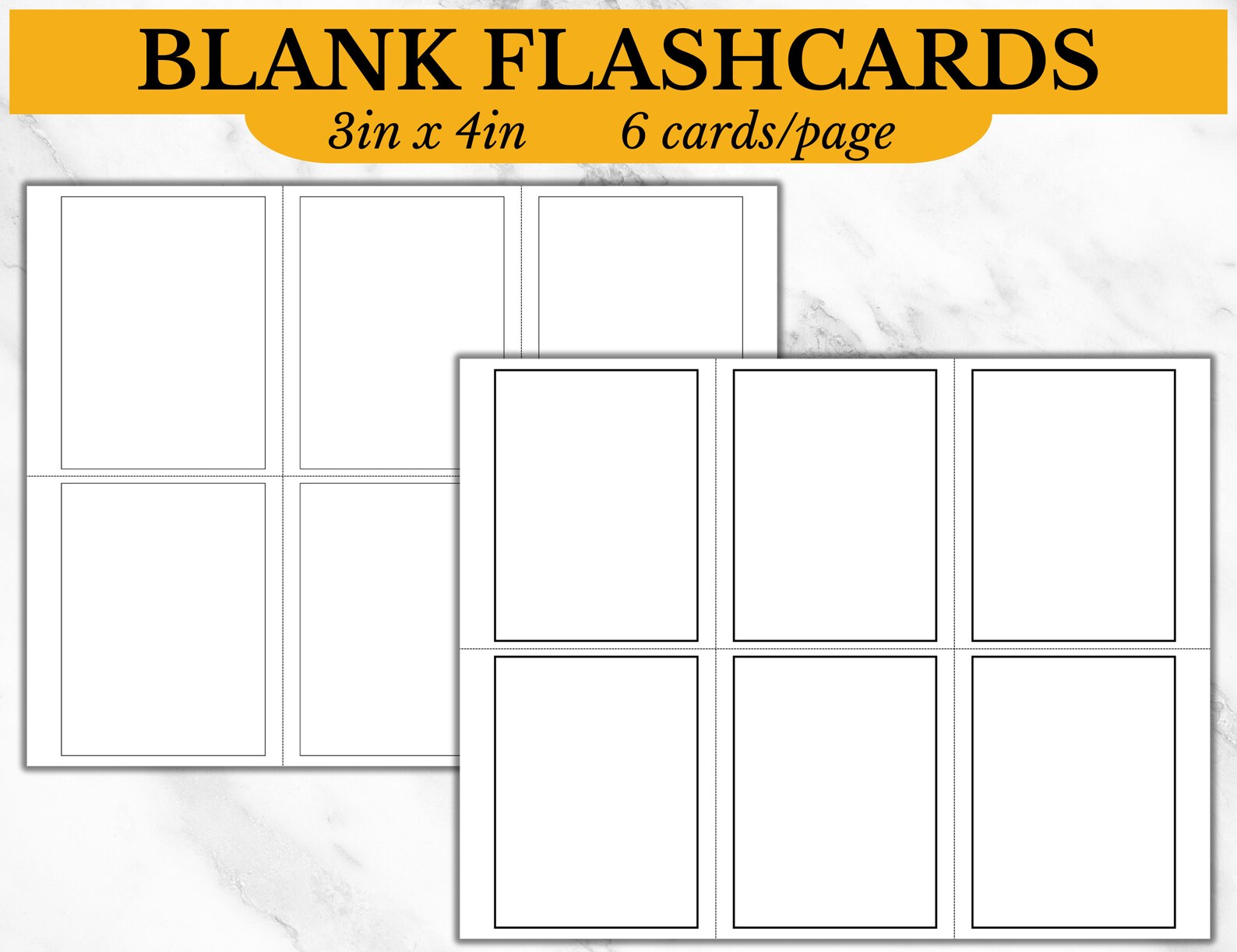 Blank Flashcard Printable, 3x4, Simple, Learning Flashcard, Homeschool ...