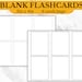 Blank Flashcard Printable, 3x4, Simple, Learning Flashcard, Homeschool ...