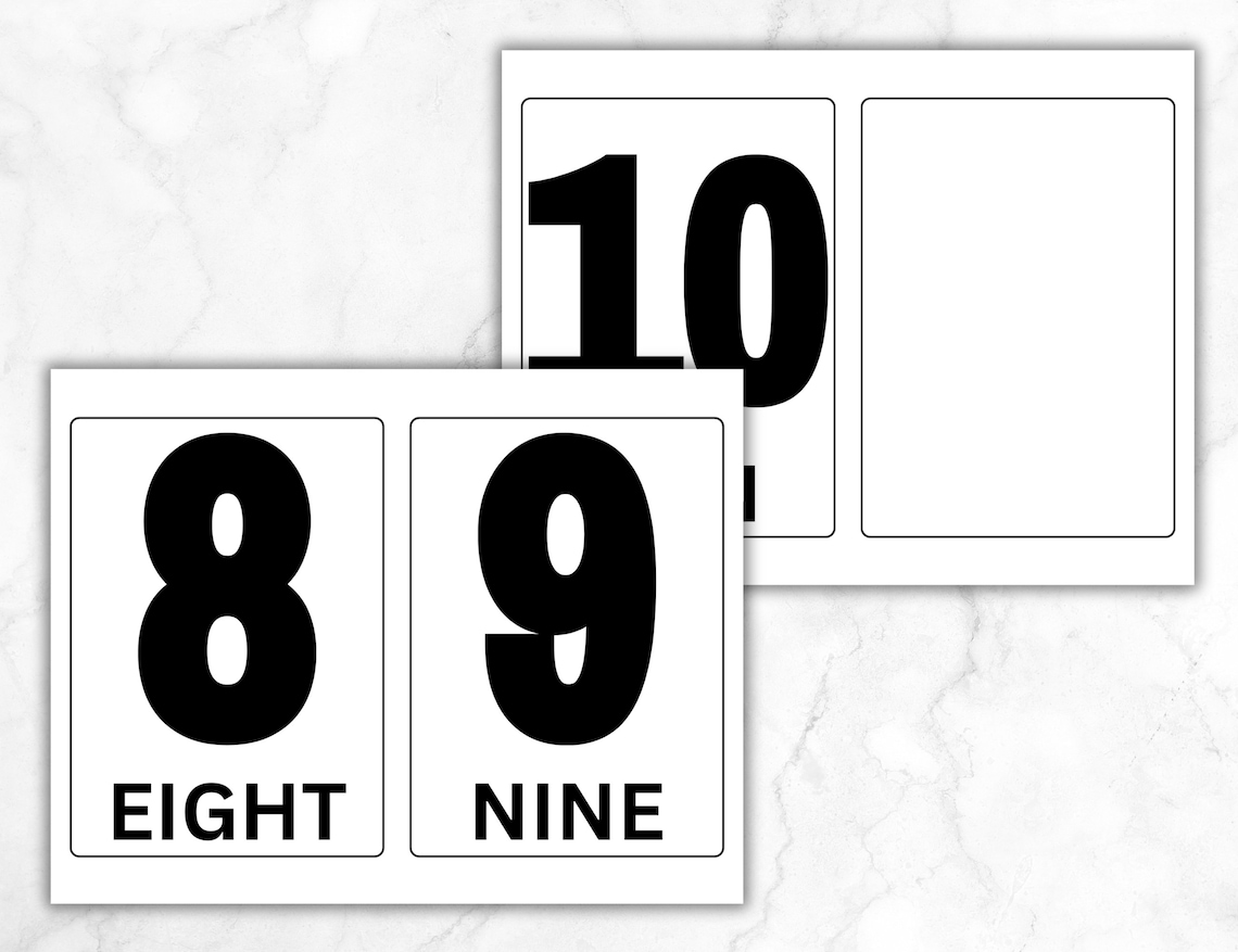 Number Flashcards 0-10, Big Font, Printable Number Educational ...