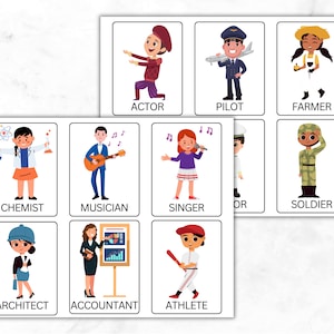 Profession, Flashcards, Careers, Montessori, Jobs, Occupations, School ...