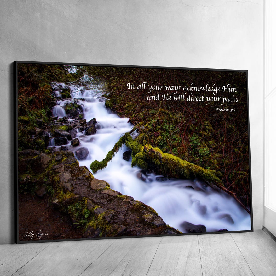 Christian Wall Art Bible Verse Art Proverbs 3:6 Scripture Wall Art ...