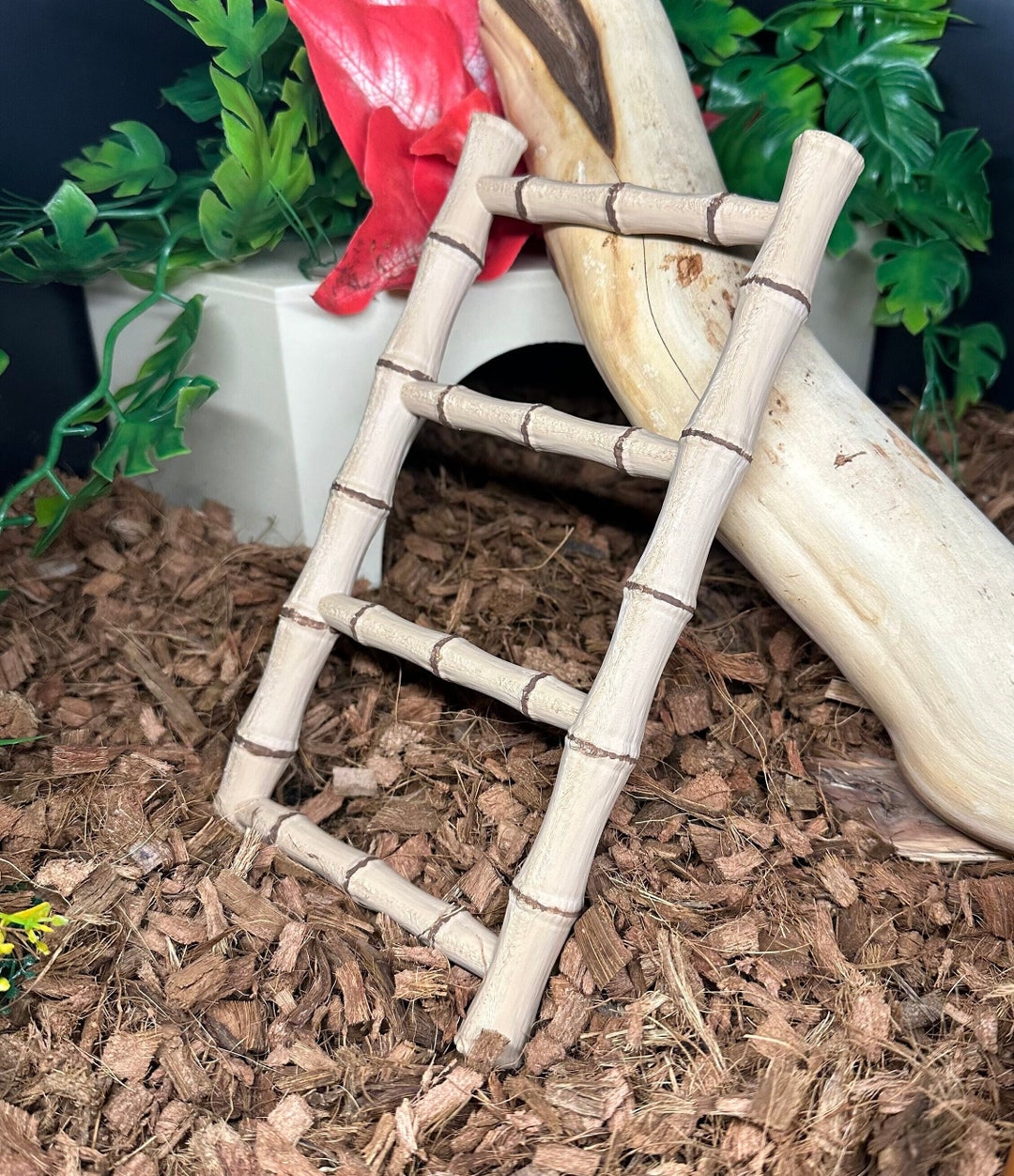 Snake Climbing Bamboo Ladder L Snake Enrichment, Ball Python Climbing ...