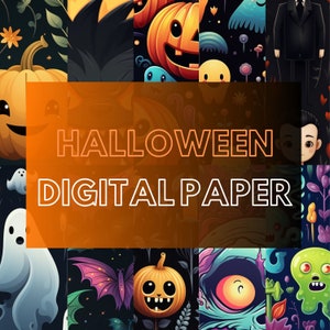 Halloween Digital Paper: Printable Spooky Patterns for Creepy Crafts - Etsy