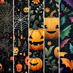 Halloween Digital Paper: Printable Spooky Patterns for Creepy Crafts - Etsy