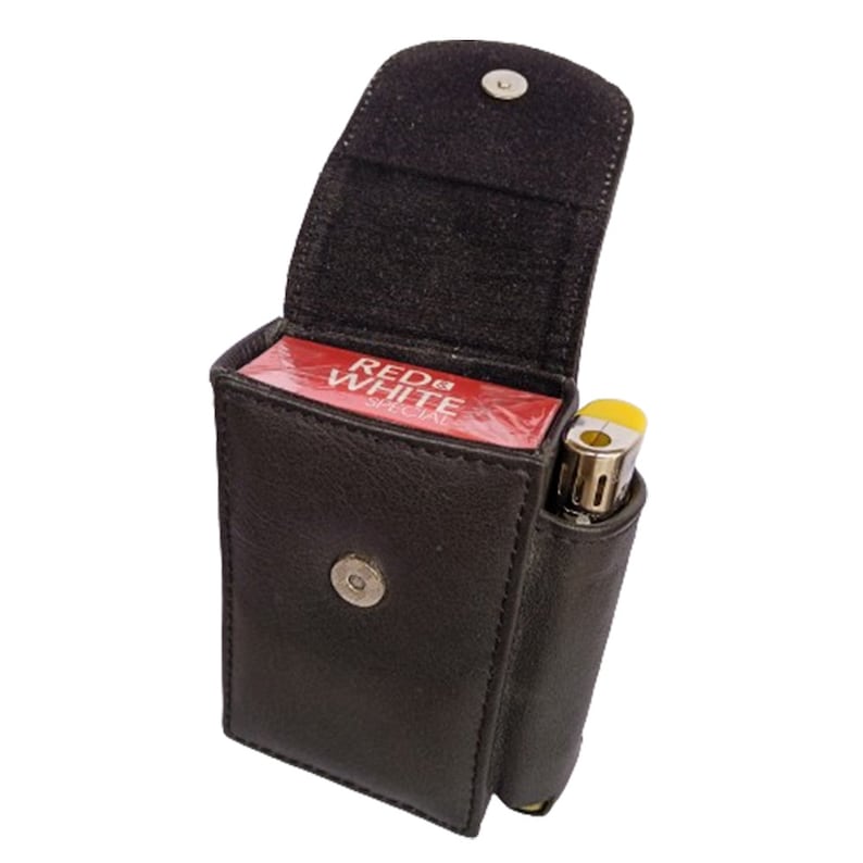 Leather Cigarette Case and Lighter Holder for Men & Women Snap Closure Cigarette Case - Etsy