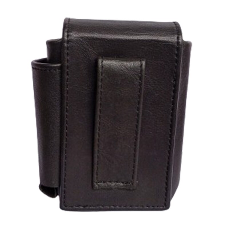 Leather Cigarette Case and Lighter Holder for Men & Women Snap Closure ...