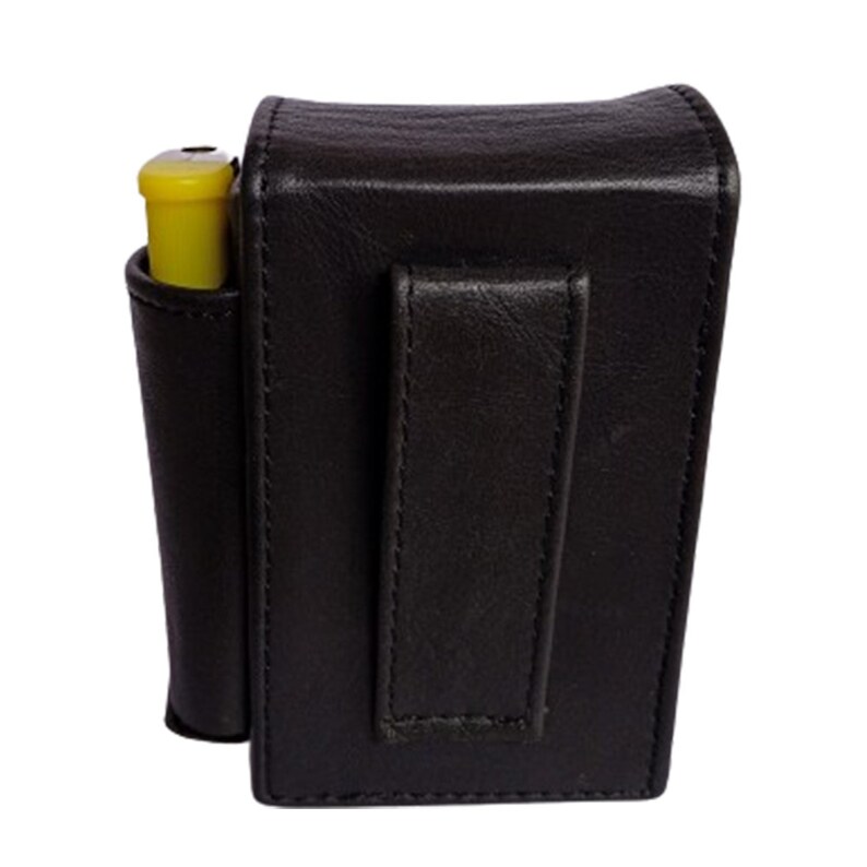 Leather Cigarette Case and Lighter Holder for Men & Women Snap Closure ...