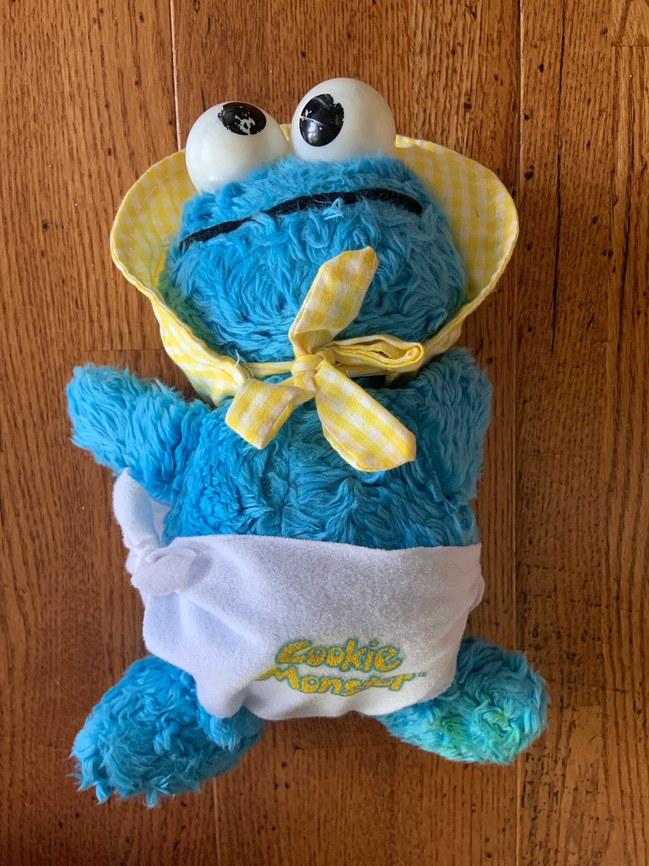 Vintage Baby Cookie Monster Rattle Plush Toy - Etsy