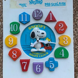 Vintage Hasbro Snoopy Shape Clock 1960s - Etsy