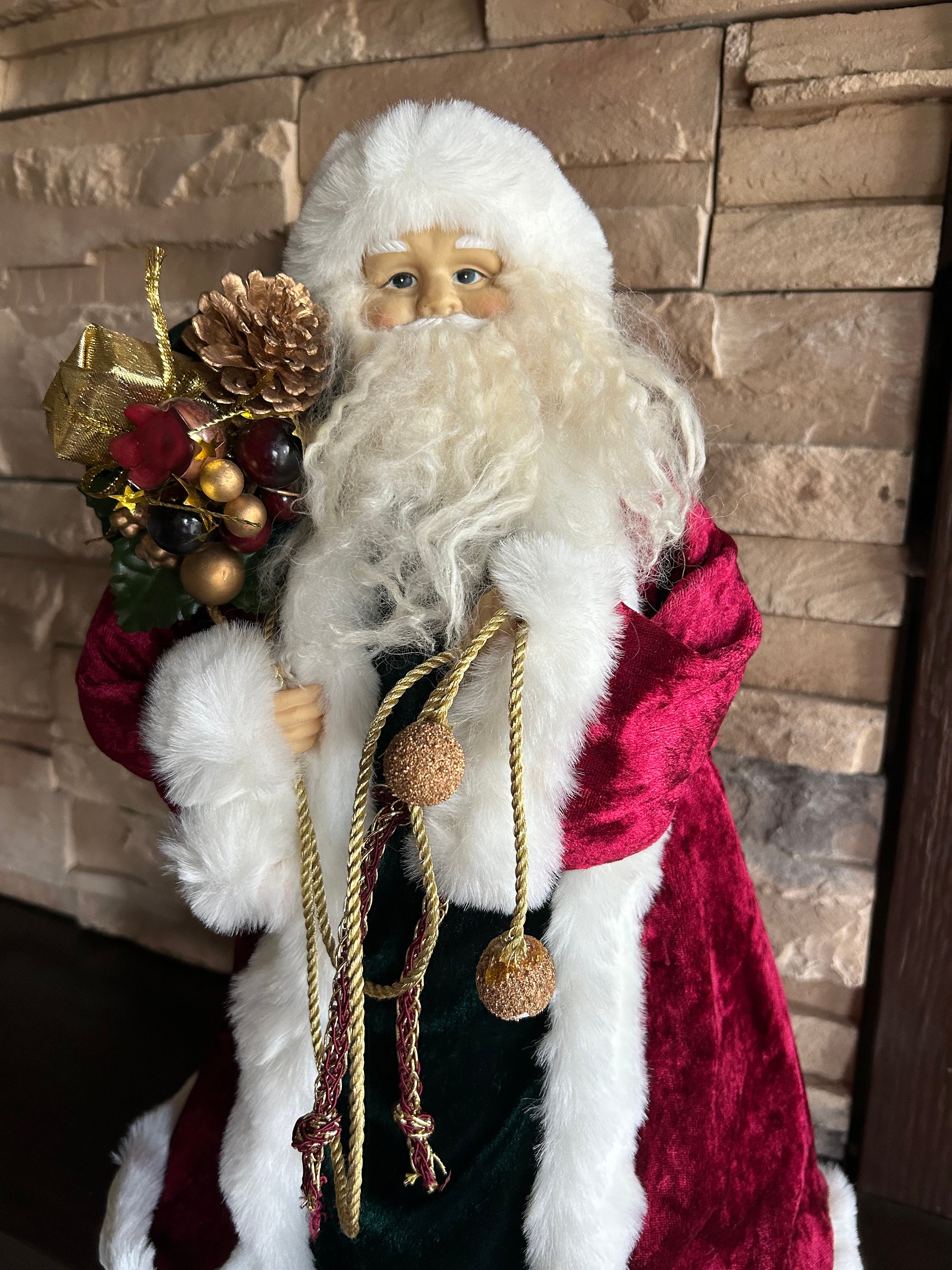 Vintage Santa Tree Topper or Table Decor 1990s - Etsy