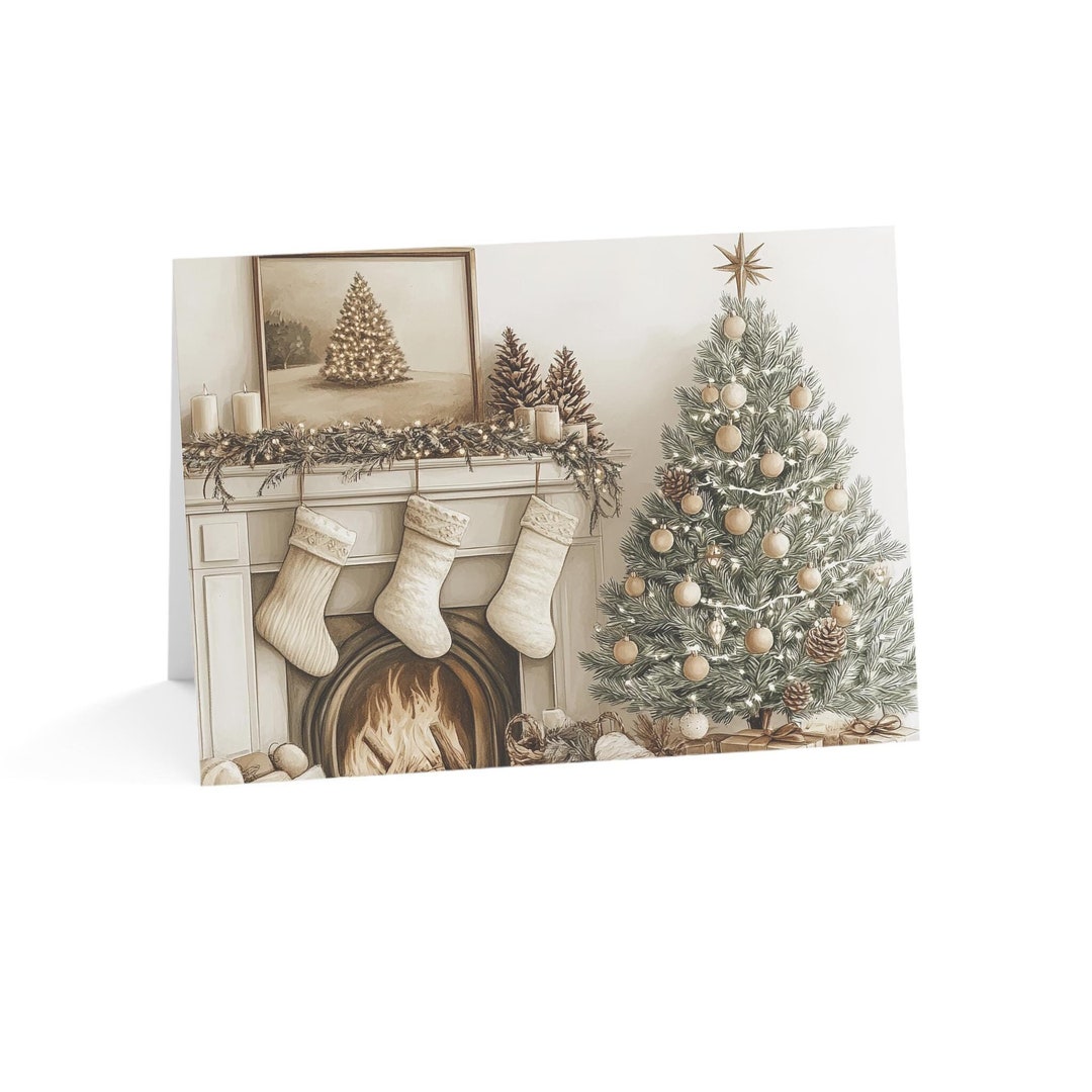 Vintage Christmas Cards, Boxed Christmas Cards With Envelopes, Blank ...