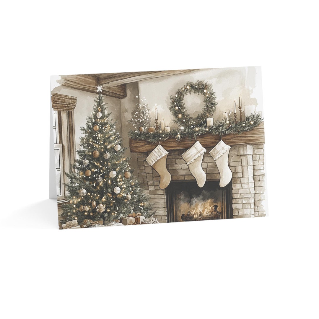 Vintage Christmas Cards, Boxed Christmas Cards With Envelopes, Blank ...