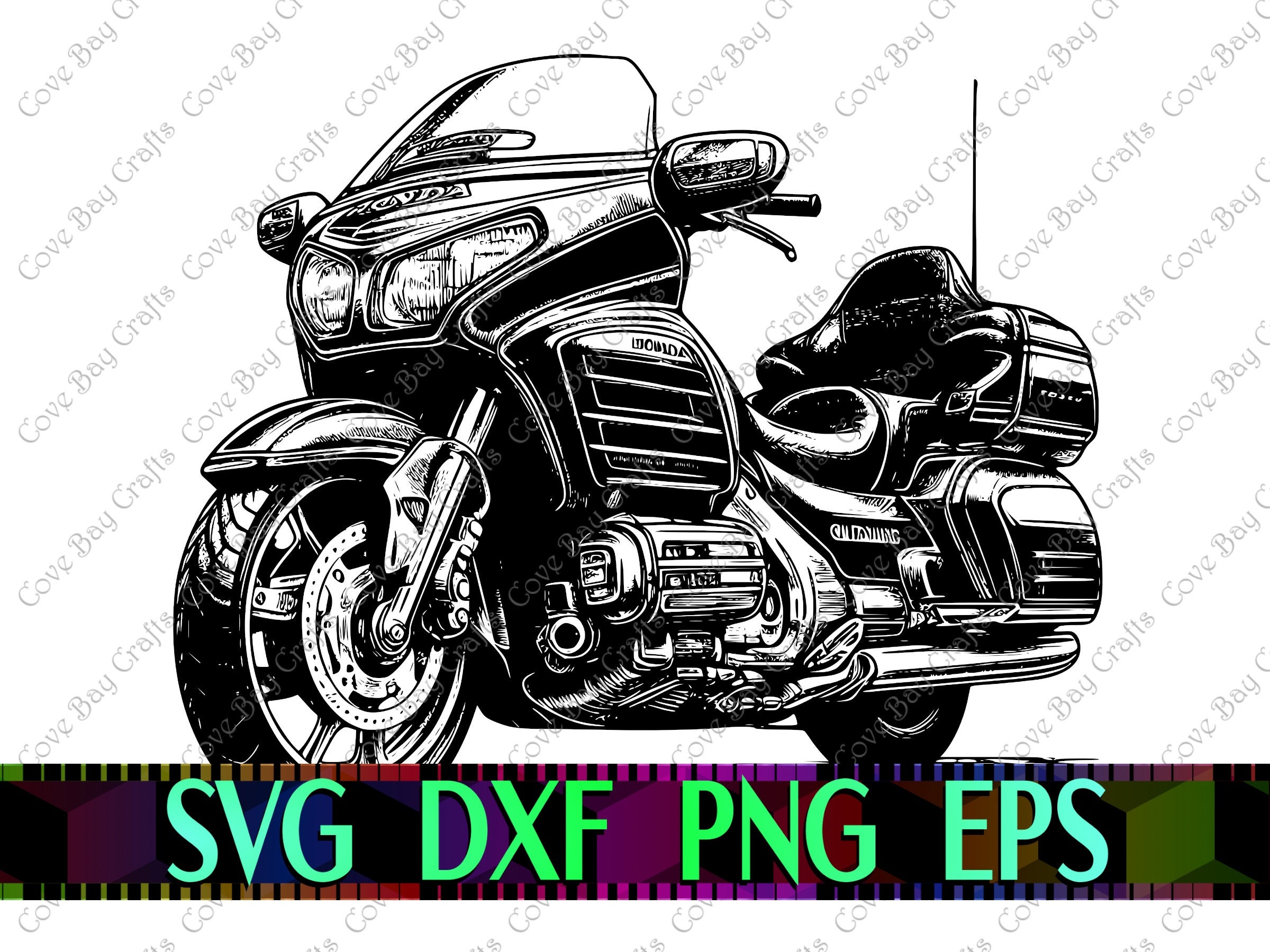 Goldwing SVG DXF EPS Png Download, Printable, Editable Vector, Ready for Laser Cut or ...