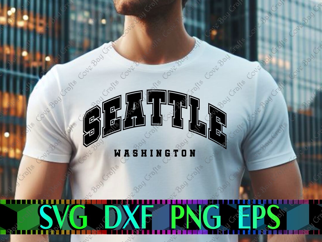 Seattle Washington SVG DXF EPS Png Download, Printable, Editable Vector ...