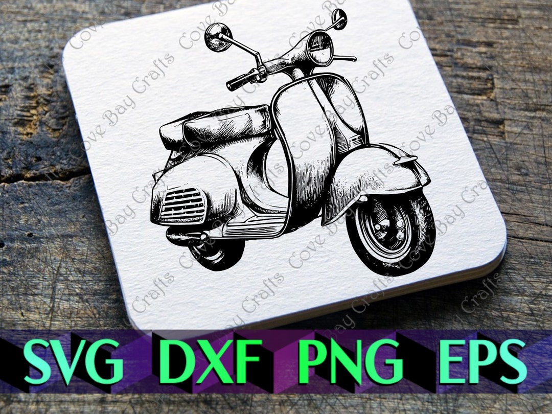 Scooter SVG DXF EPS Png Download Printable Editable Vector - Etsy