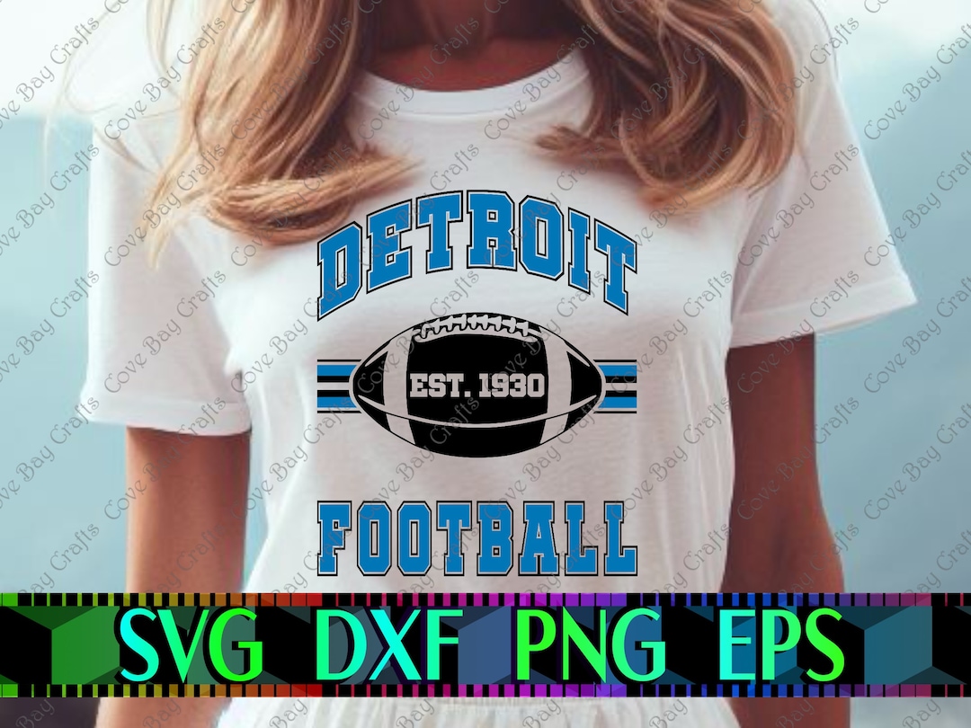 Detroit Football Design SVG DXF EPS Png Download, Printable, Editable ...