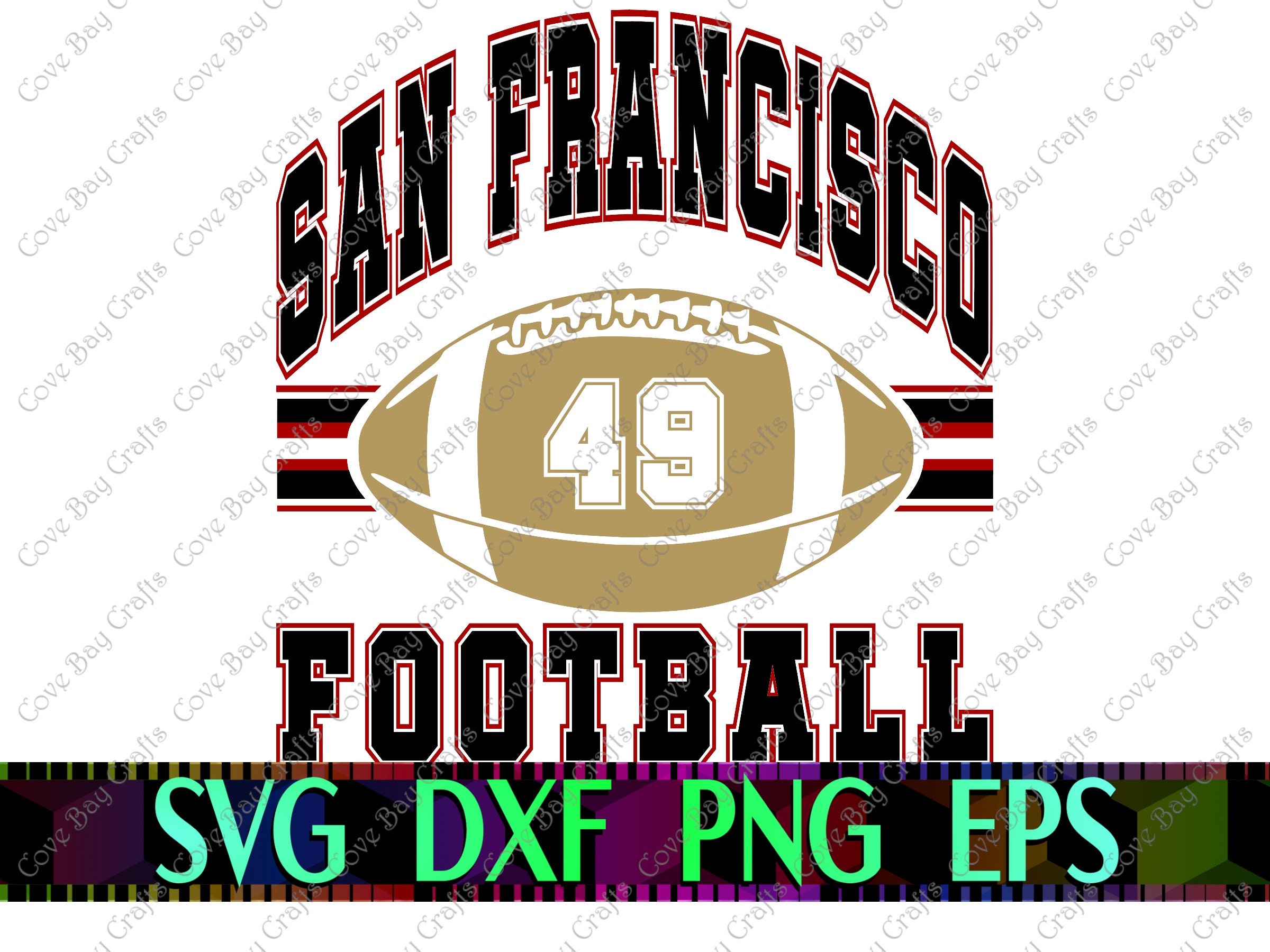 San Francisco Football Design SVG DXF EPS Png Download, Printable ...