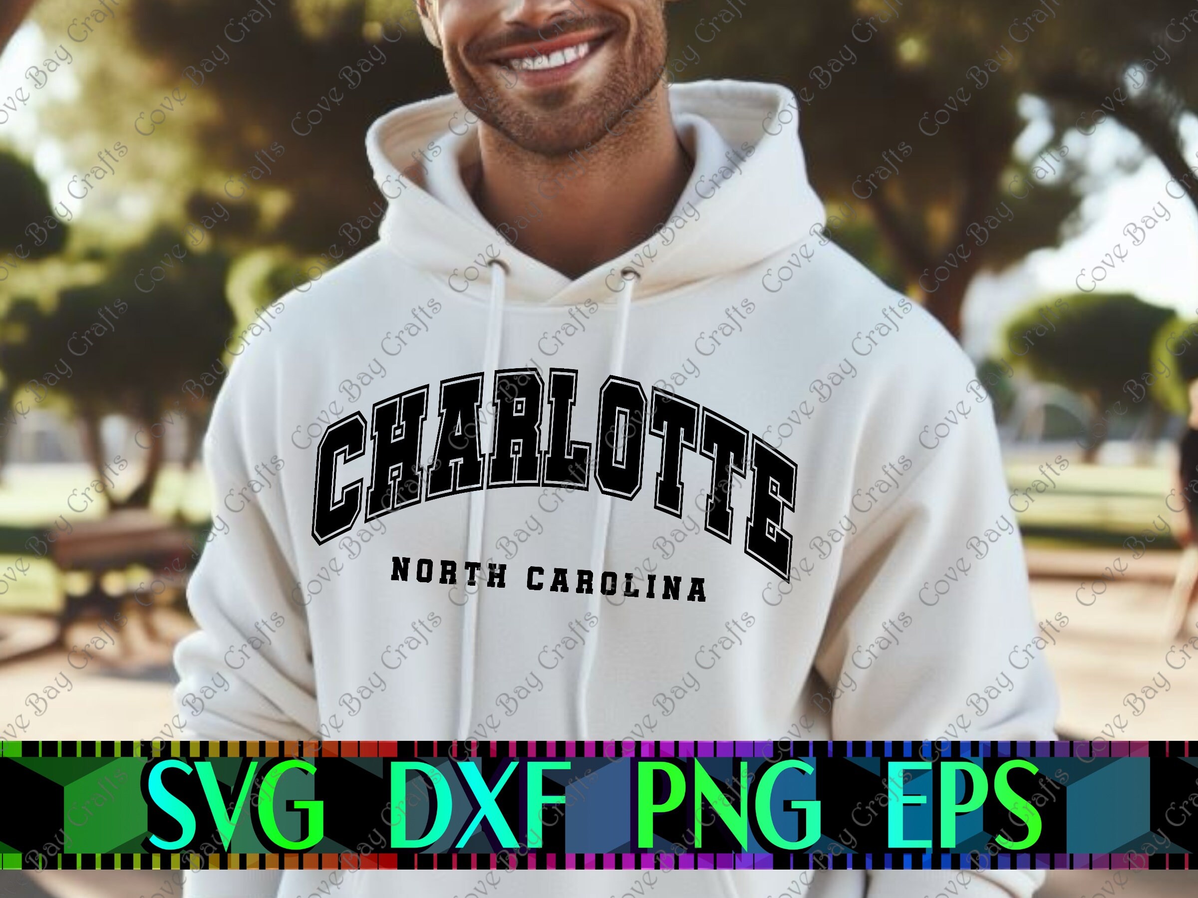Charlotte North Carolina SVG DXF EPS Png Download, Printable, Cuttable ...