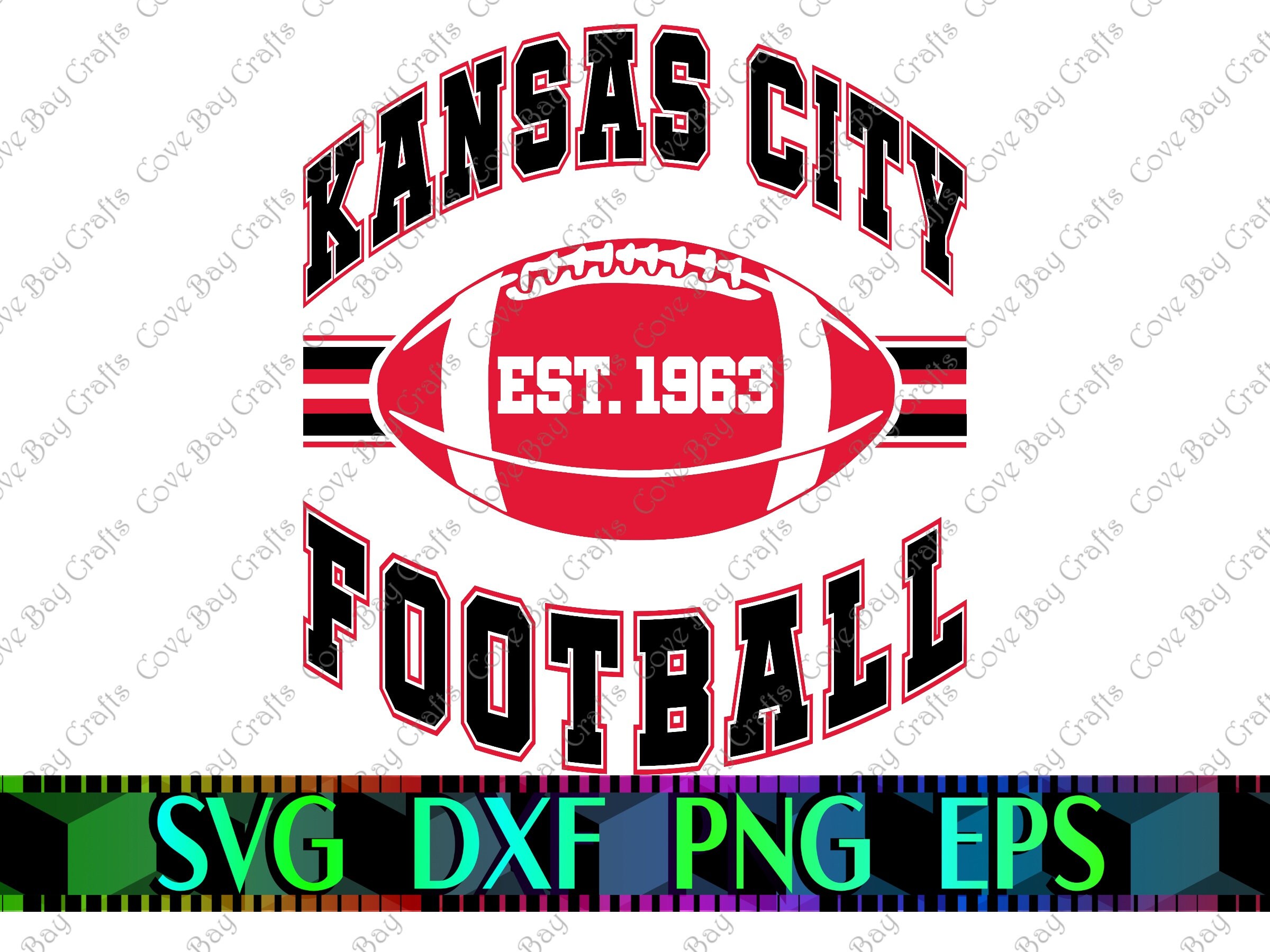 Kansas City Football SVG DXF EPS Png Download, Printable, Cuttable ...