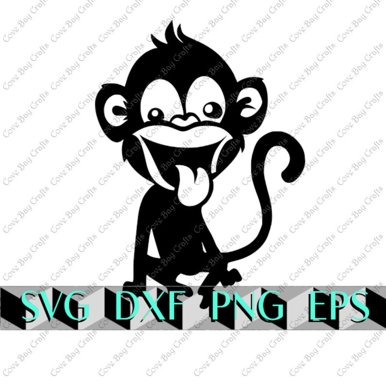 Monkey SVG DXF EPS Png Download, Printable, Cuttable, Editable Vector ...