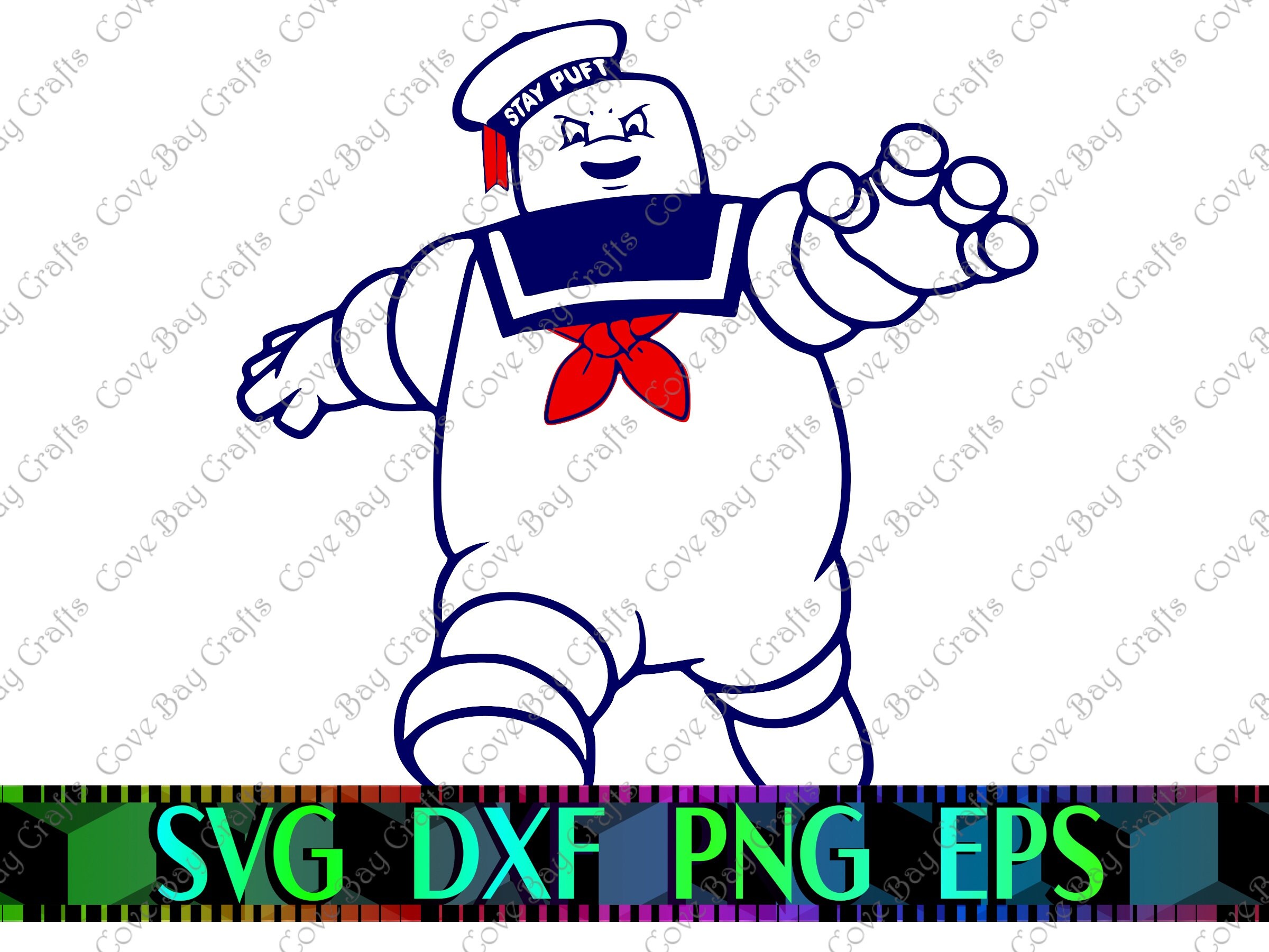 Stay Puft Marshmallow Man SVG DXF EPS Png Download, Printable, Cuttable ...