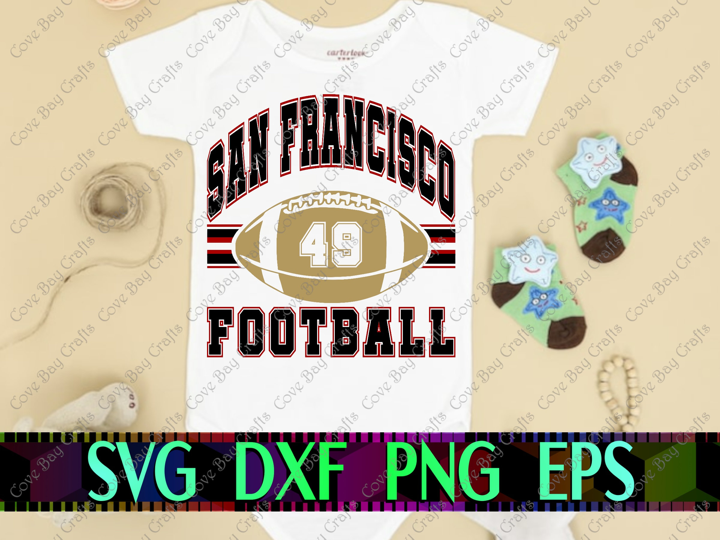 San Francisco Football Design SVG DXF EPS Png Download, Printable ...