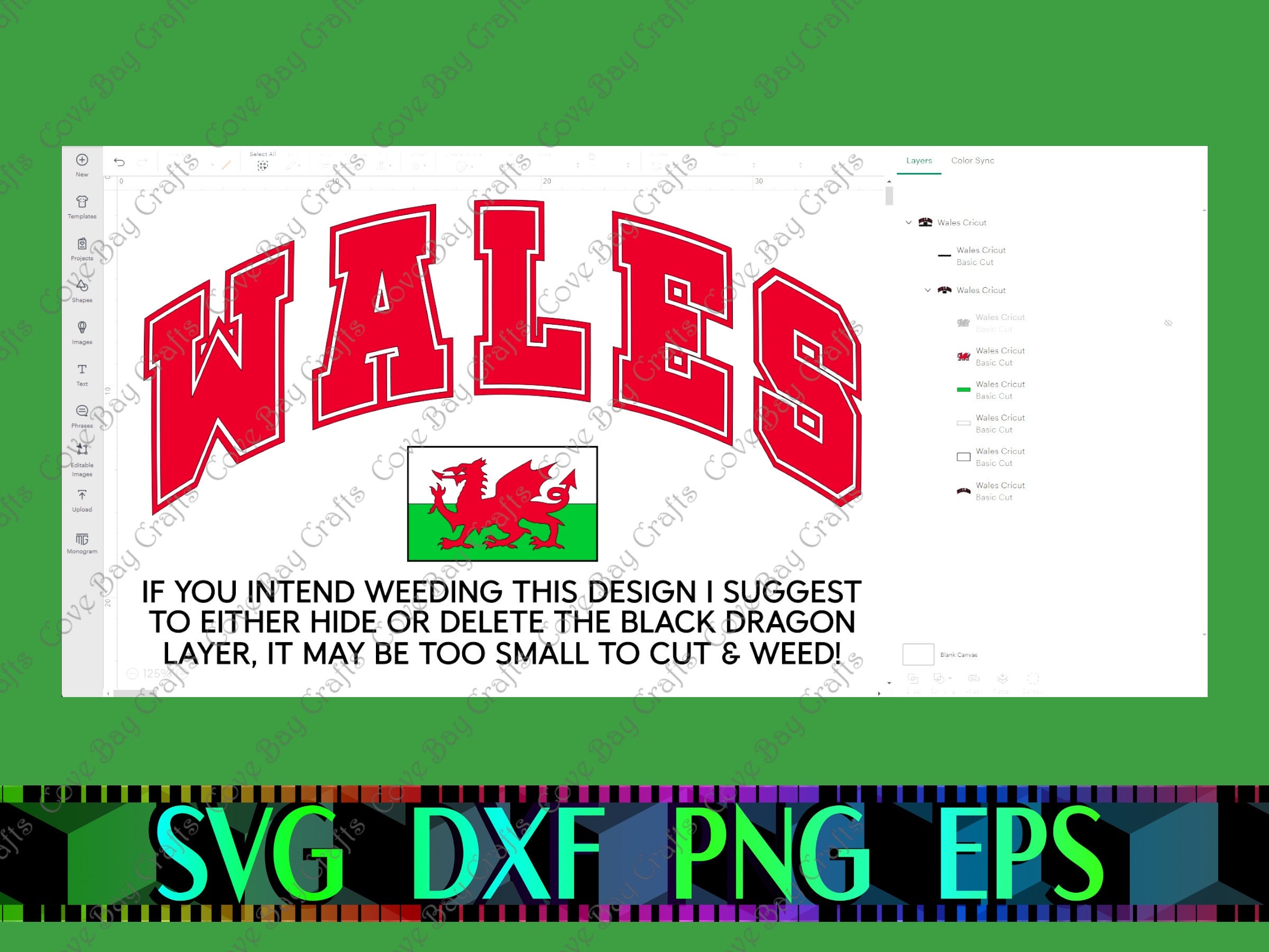 Wales SVG DXF EPS Png Download, Printable, Cuttable, Editable Vector ...