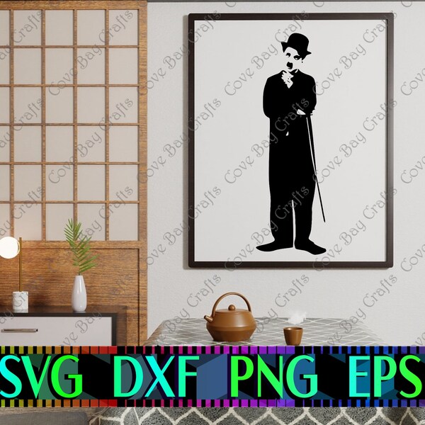 Silhouette Charlie Chaplin - Etsy