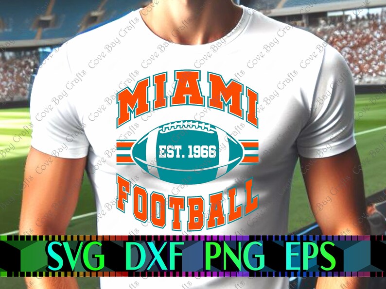 Miami Football Design SVG DXF EPS Png Download, Printable, Editable ...