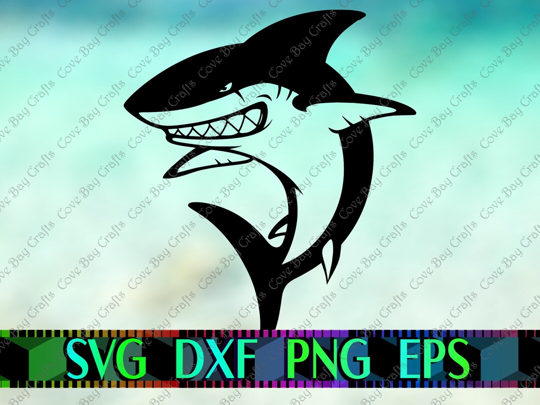 Shark SVG DXF EPS Png Download, Printable, Editable Vector, Ready for ...