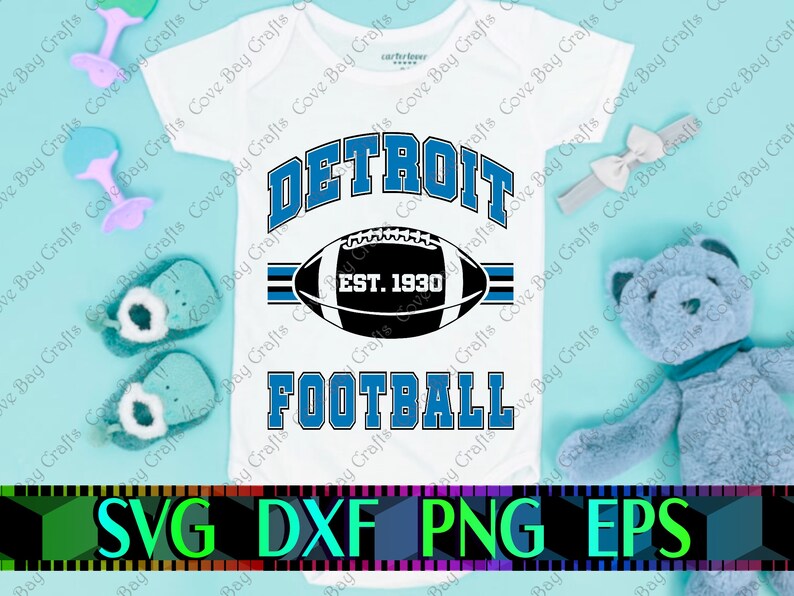 Detroit Football Design SVG DXF EPS Png Download, Printable, Editable ...