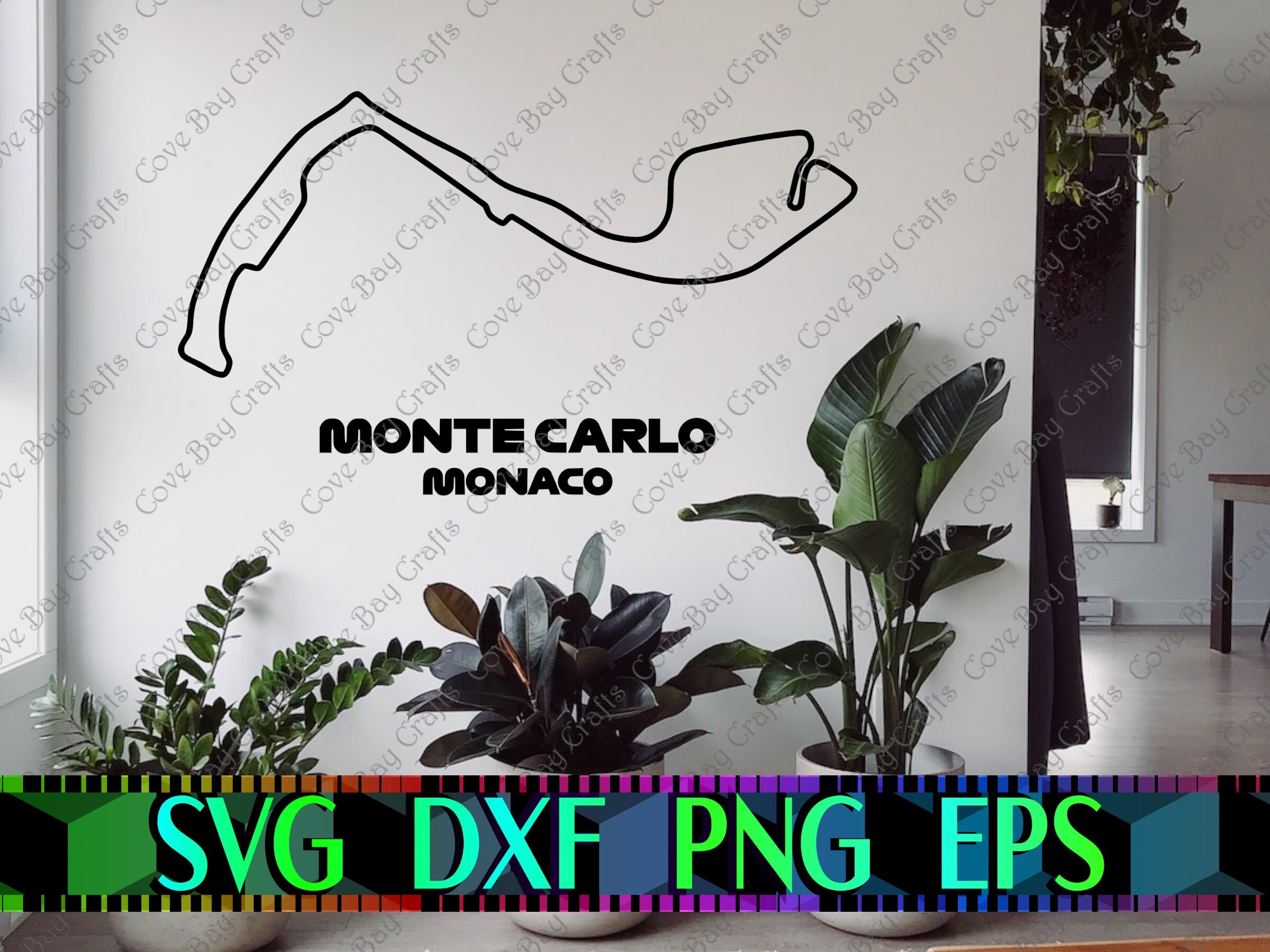 Monaco F1 Cicuit SVG DXF EPS Png Download, Printable, Editable Vector ...
