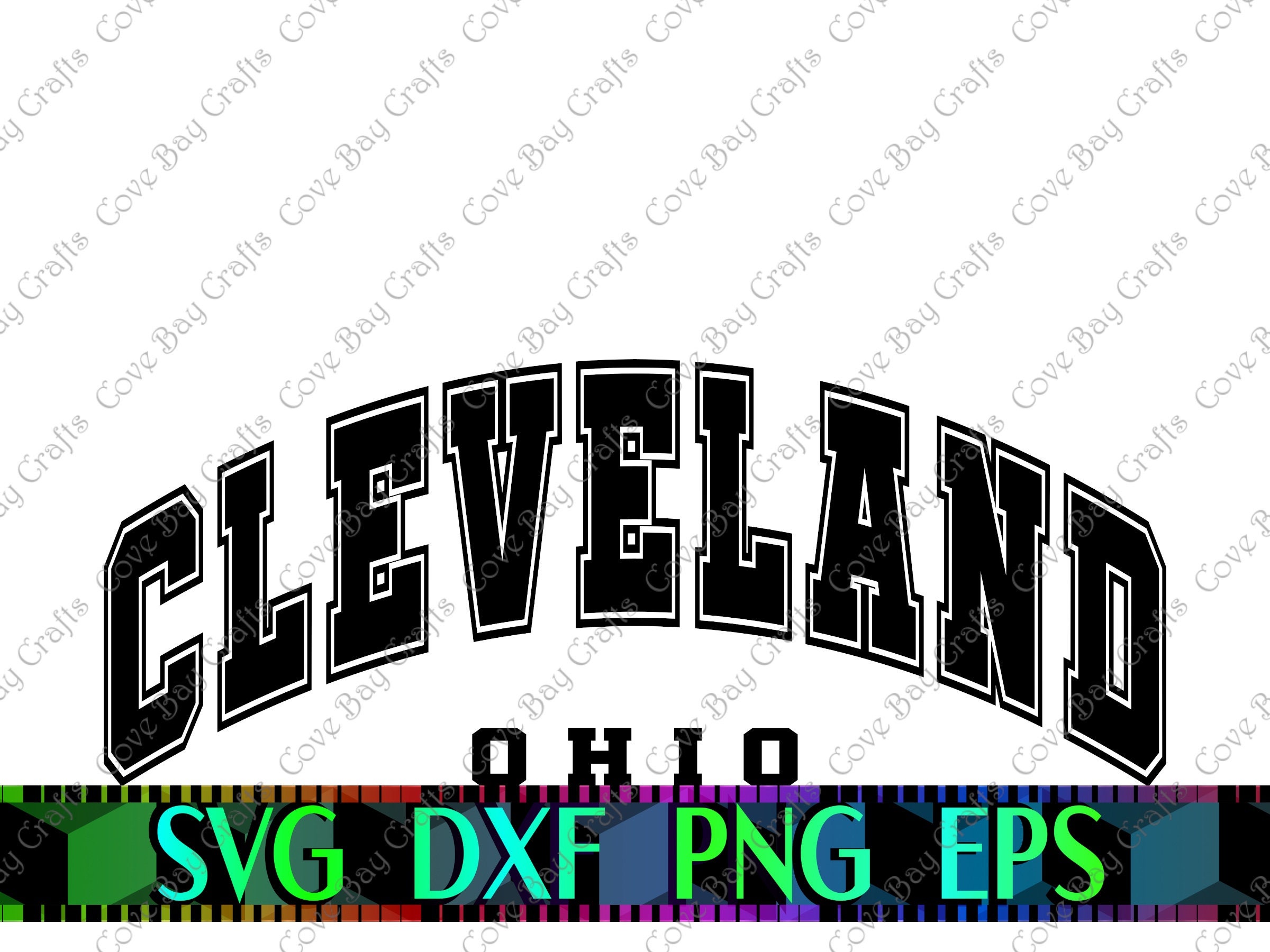 Cleveland Ohio Design SVG DXF EPS Png Download, Printable, Editable ...