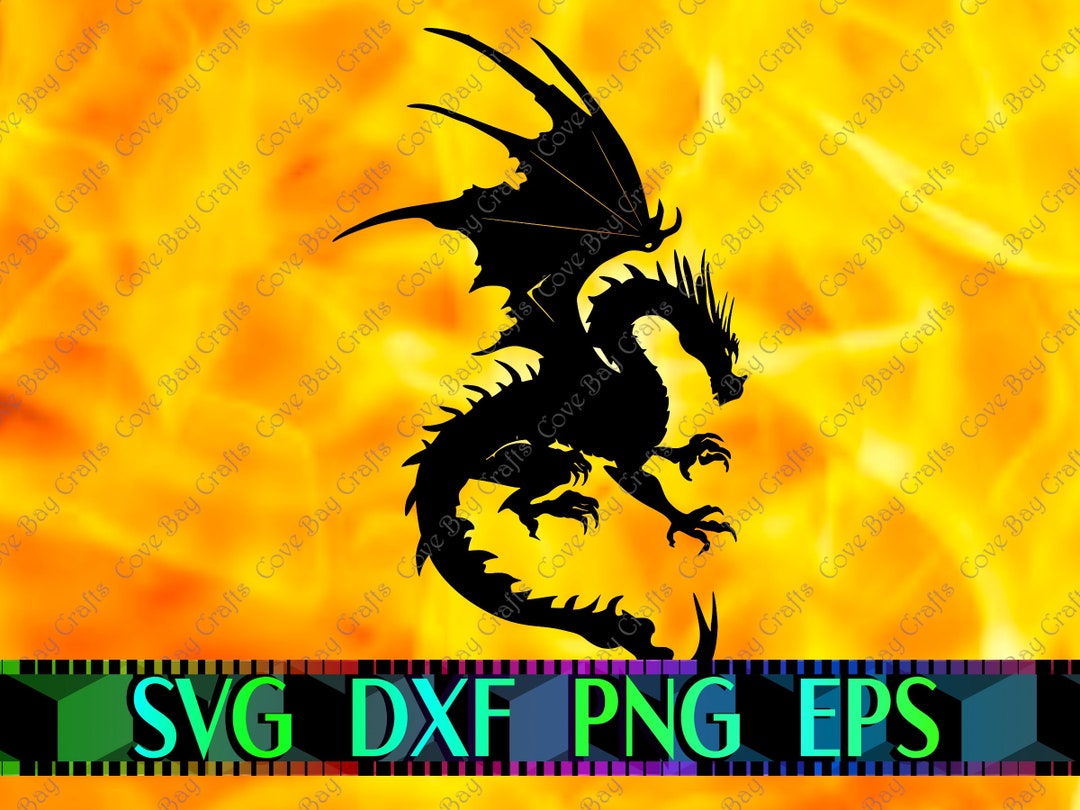 Dragon SVG DXF EPS Png Download, Printable, Editable Vector, Ready for ...