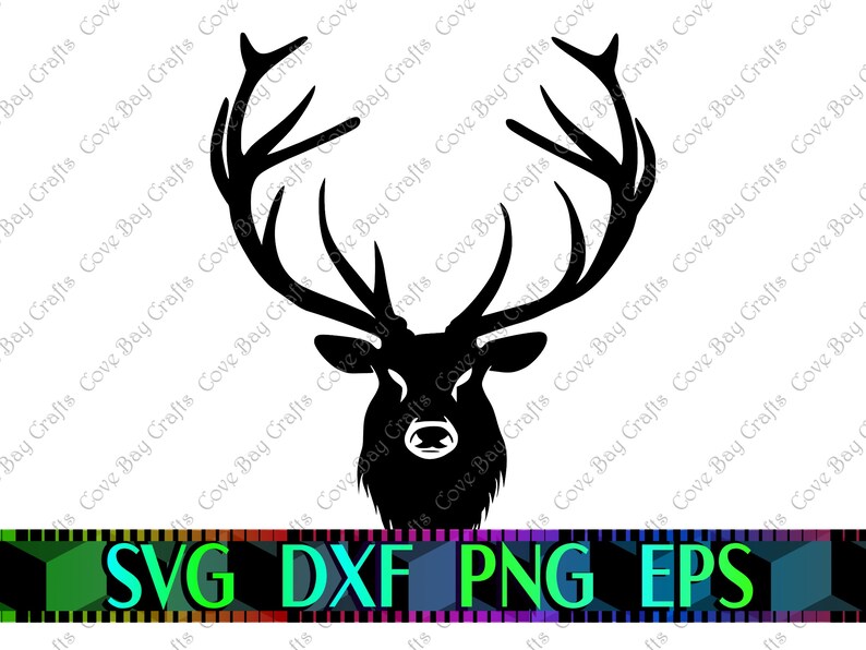 Stag SVG DXF EPS Png Download, Printable, Cuttable, Editable Vector ...
