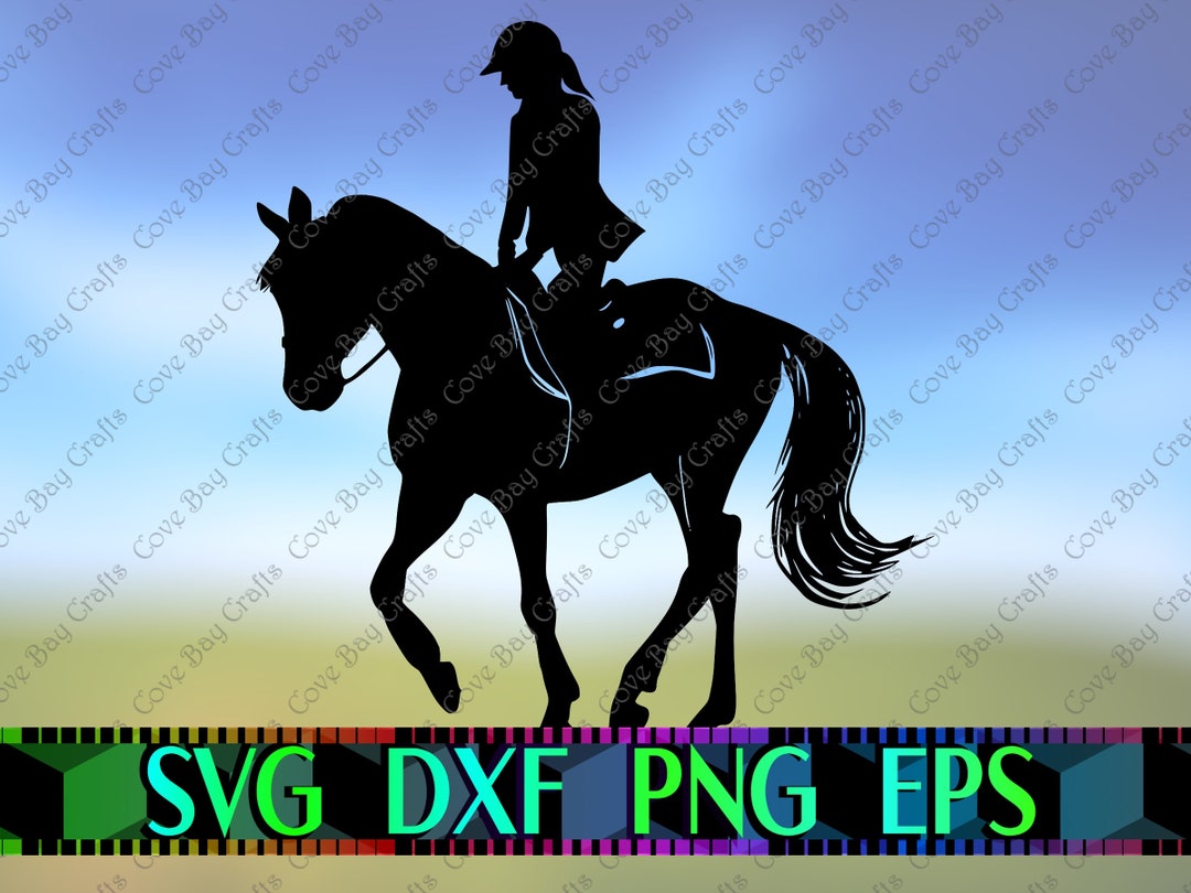 Horse and Rider SVG DXF EPS Png Download, Printable, Editable Vector ...