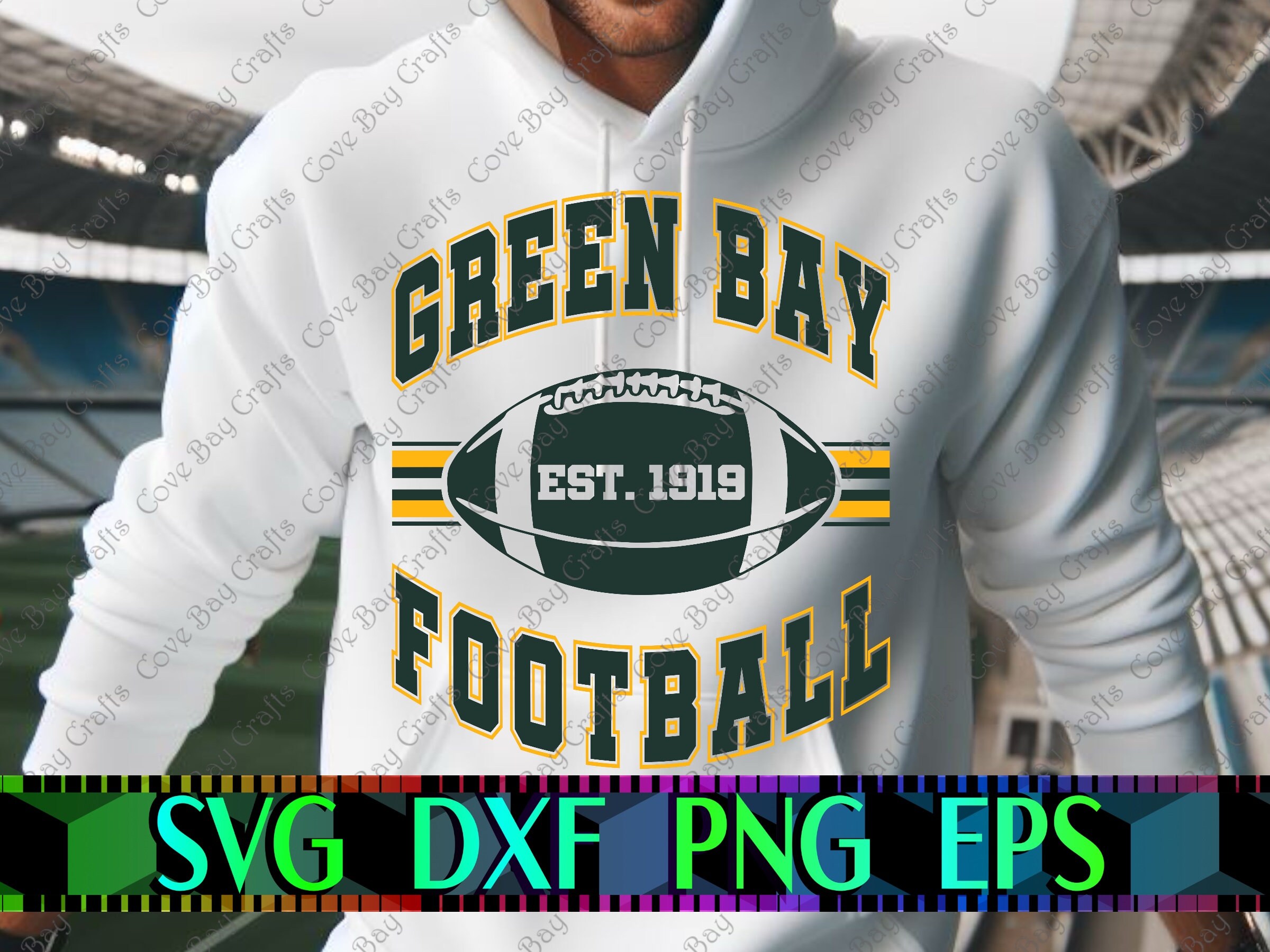 Green Bay Football Design SVG DXF EPS Png Download, Printable, Editable ...
